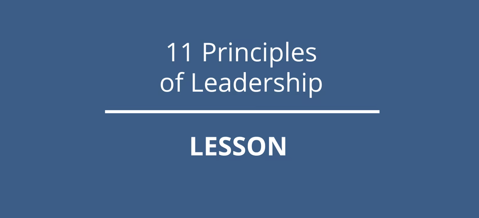 The 11 Principals of Leadership – Leaderpass